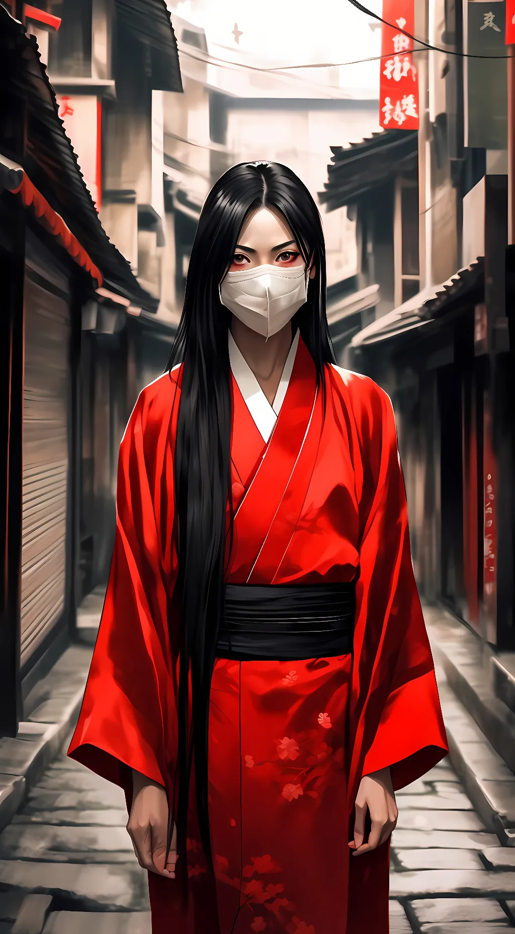 Chat with Kuchisake-onna - text or voice, Enjoy AI Chat Free & Safe