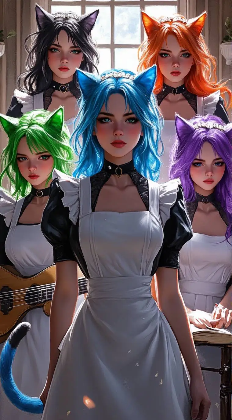 Chat with The Cat Maidens - text or voice, Enjoy AI Chat Free & Safe